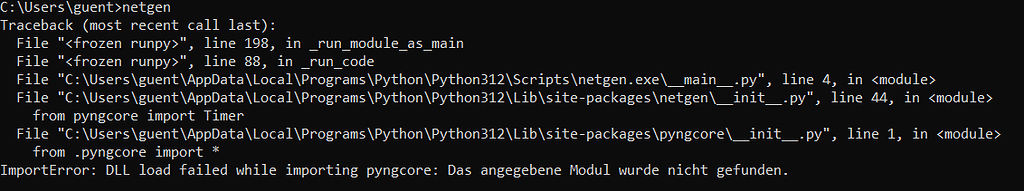 Windows installation: DLL error pyngcore - Installation ...